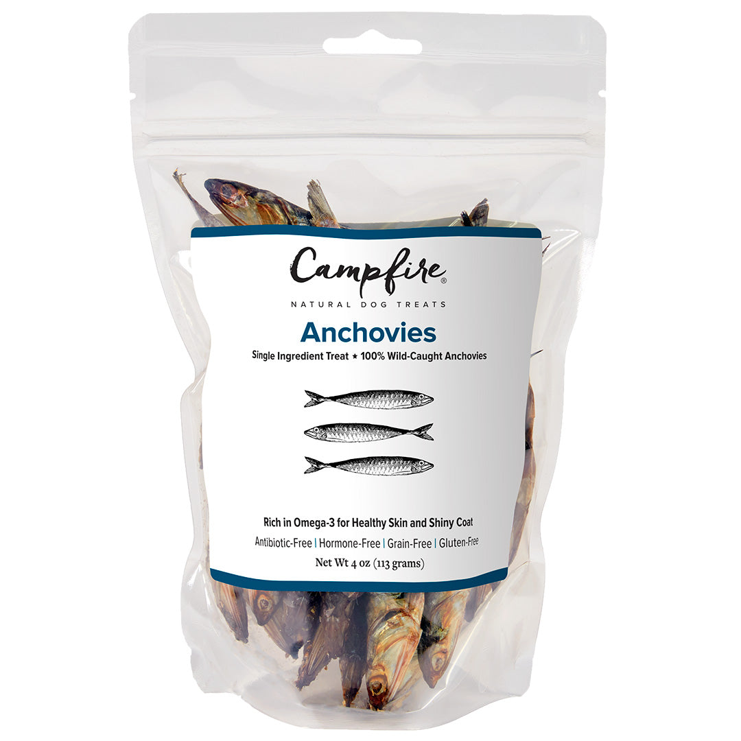 Anchovies for Dogs & Cats | Rich in Omega-3 | Made in USA - Campfire Treats